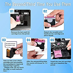 Clorisun 245 245XL Eco-Saver Remanufactured Compatible Ink Cartridge for Canon 245 245XL PG245 Pixma MG2522 TR4520 MX492 TR4522 IP2820 TS3320 TS3322 Printer (1 Print Head, 4 Black Replacement Ink)