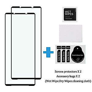 KELOLIN [2 Pack] Tempered Glass Screen Protector for Sony Xperia 1 III, [Full Coverage] [ Anti-Scratch ] [ No-Bubble ] HD Screen Protector Compatible with Sony Xperia 1 III(Black)