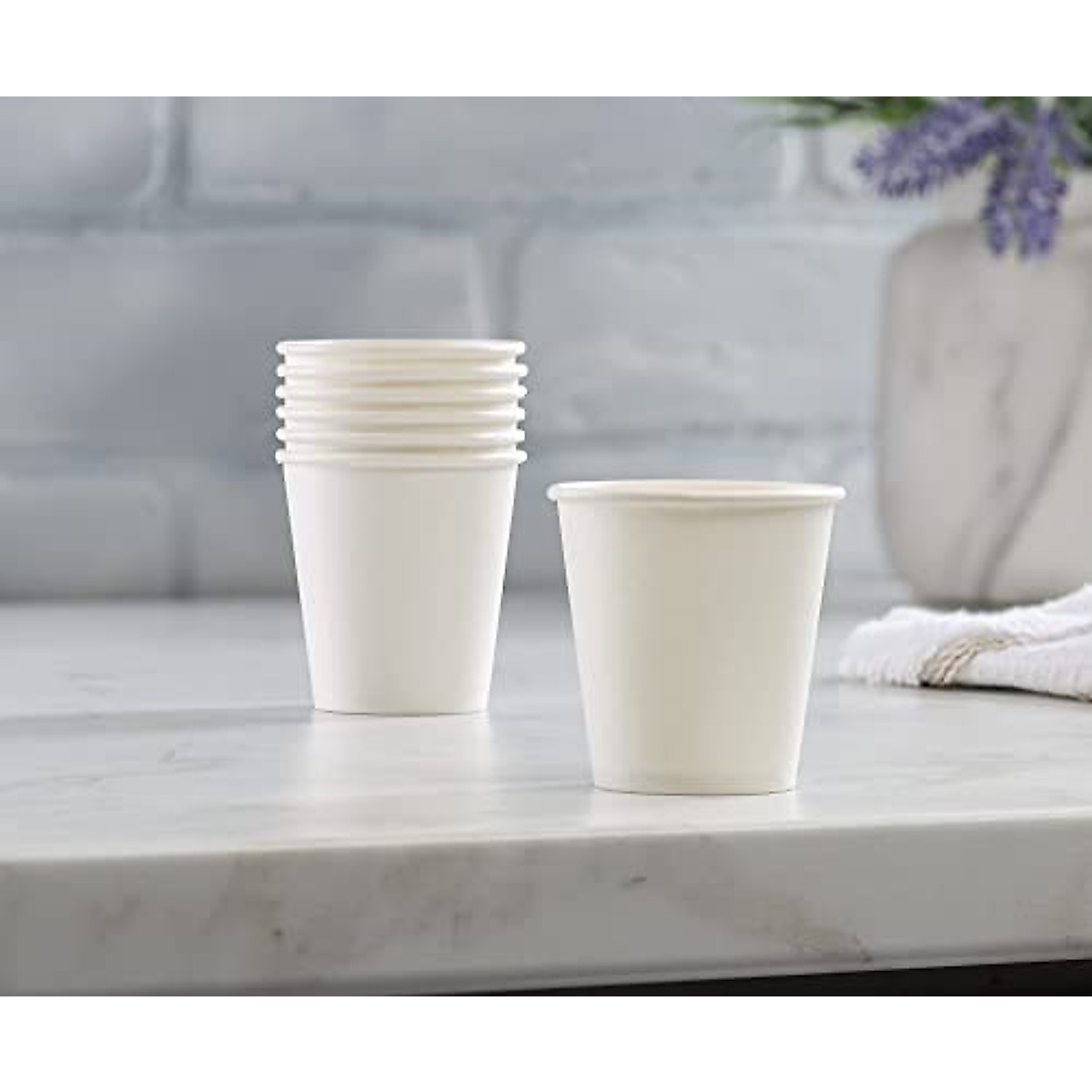 Prestee 1000 Pack 3oz Small Paper Cups - Disposable Paper Cups, Paper Coffee Cups for Espresso Hot Cups, Disposable Mini Bathroom Cups, Disposable Mouthwash Cups, Small Snack Cups for Water Small Cups