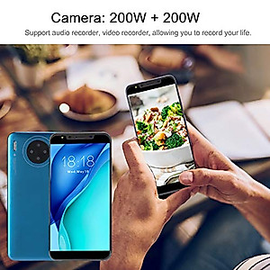 Xiuganpo Rugged Unlocked Cell Phones, M30Plus 5.72In International Version 3G Smartphone for Android System, Dual Sim + Dedicated Micro Memory Card Slot Storage Space, 100‑240V(blue2)
