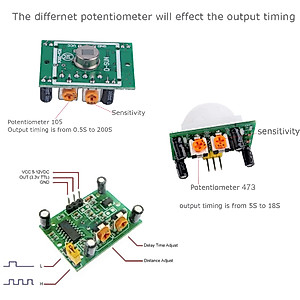 Geekstory 5PCS HC-SR501 PIR Infrared IR Sensor Body Motion Module DC 4.5-20V + 5PCS 5V Electromagnetic Active Buzzer for Arduino Raspberry Pi