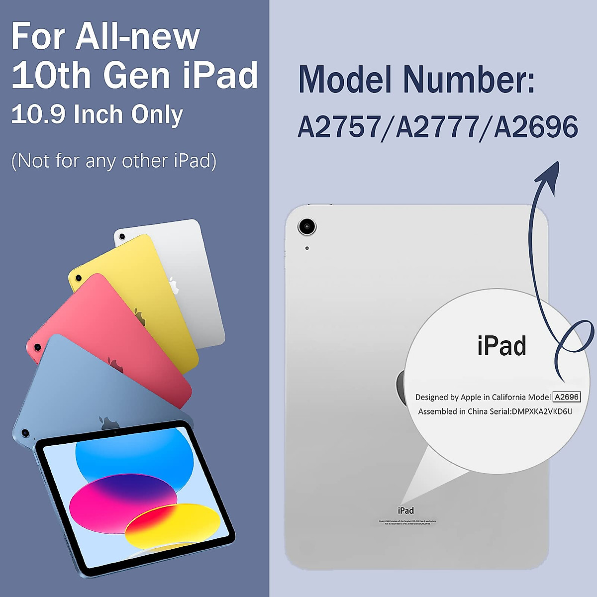 WESOROL for iPad 10th Generation Case 2022, Kids Friendly for iPad 10.9 Case with Kickstand Shoulder Strap Pencil Holder, Heavy Duty Protective Case for iPad 10th Generation 2022 Release, Red Black