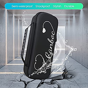 Canboc Stethoscope Case, Large Stethoscope Holder with ID Slot, Compatible with 3M Littmann Classic III, Lightweight II S.E., Cardiology IV Stethoscope, Mesh Bag fit Pen Light, Black+Black