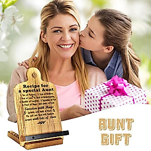 Aunt Gifts from Niece Nephew Aunt Gifts Cookbook Stand, Best Aunt Ever Gifts Aunts Birthday Gifts and Auntie Gifts to My Auntie Gifts Kitchen Recipe Book Stand C-010