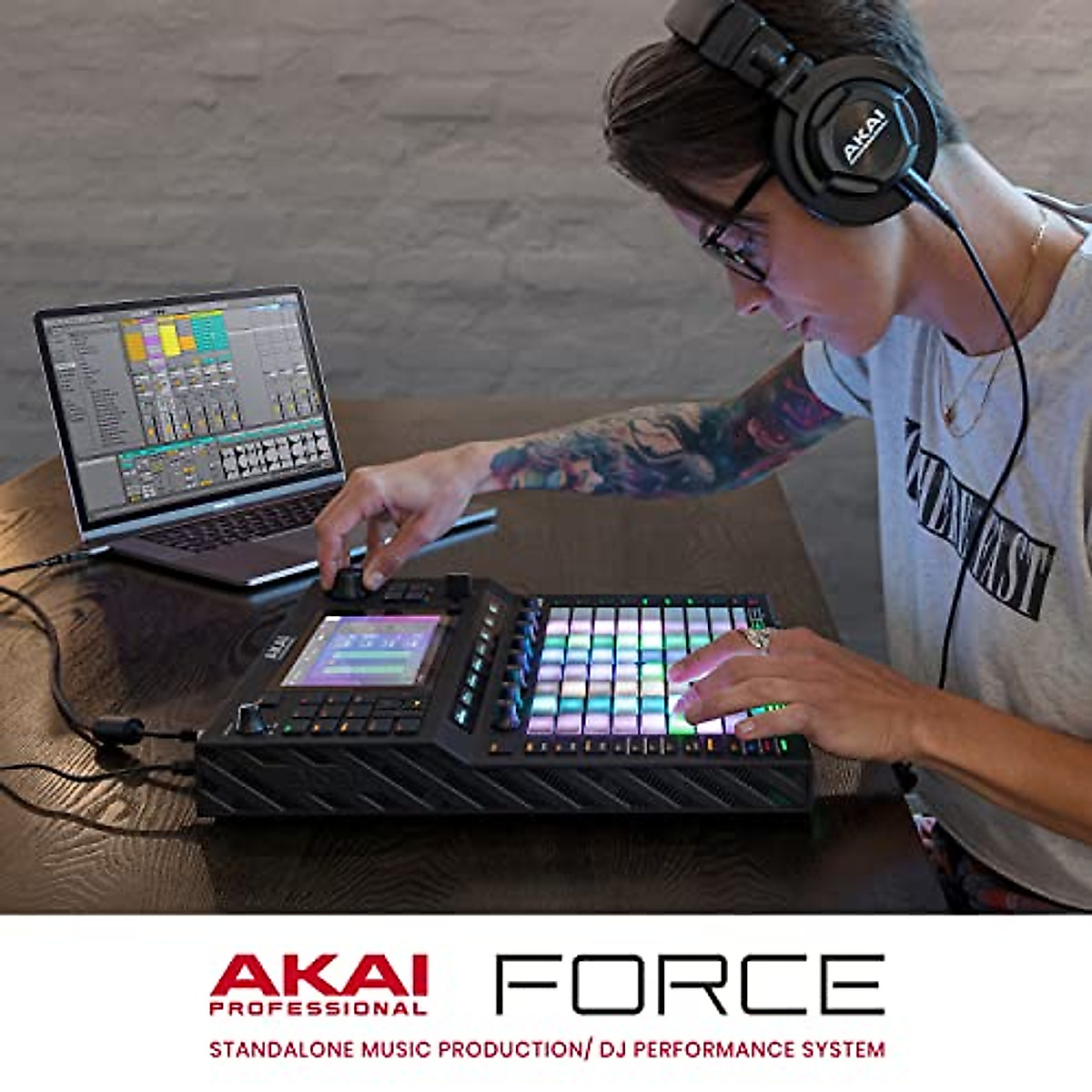 AKAI Professional FORCE – Standalone Music Production, MIDI Sequencer and DJ System with Synth Engines, MPC Sampling and Ableton Style Clip Launching