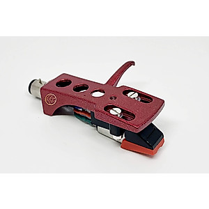 Red Headshell, mount, cartridge and stylus, elliptical needle for Pioneer PLX-1000, PL-518, PL-530, PL-A35, PLX-500, PL-560, PL-200, PL-516, PL-255, PL-200X, XL-A700, PL-A45D