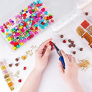 2pack 18 Grids Clear Plastic Organizer Box Storage Container with Dividers for Washi Tape,Jewelry,Beads Art DIY Crafts, Fishing Tackles,Screws