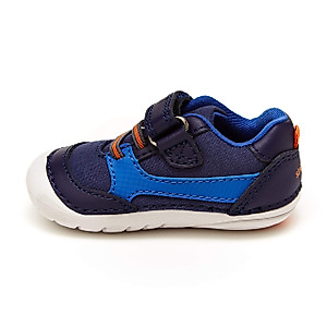 Stride Rite baby boys Soft Motion Kylin Sneaker, Navy, 4 Wide Infant US