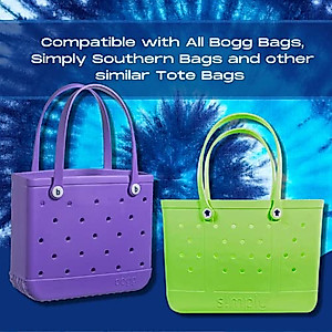 BAGLETS - Can Drink & Water Bottle Holder Charm Accessory Compatible with Bogg Bags - Keep Bottles or Drink Cans Handy with your Tote Bag - Fits Inside or Outside of the Bag – Made in USA - White