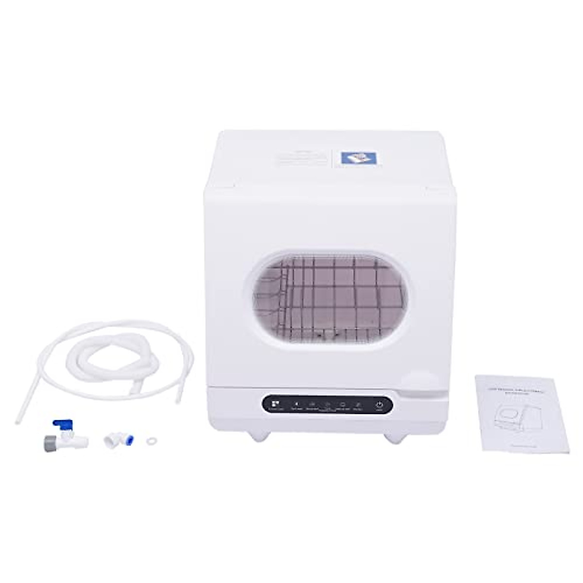 1200W Portable Countertop Dishwasher Compact Dish Washing with 5 Washing Programs 360° Spray Arms Mini Display Dishwasher for Small Apartment Office and Home Kitchen