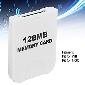 Memory Card ABS Shell Read Console Game Memory Card Easy to Use,for Console Game,for Store Characters,Levels,Scores,Etc(128MB-white)