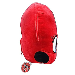 Miraculous Ladybug - Huggie Hideaway Tikki, 16.5-inch Red Plush Pillow, Super Cute Soft Stuffed Toy for Kids with Large Zipper Secret Pocket in The Back (Wyncor)