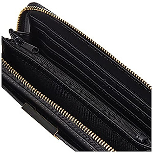 NINE WEST Lawson Zip ARND WRSTLT Wallet, Brown/Black