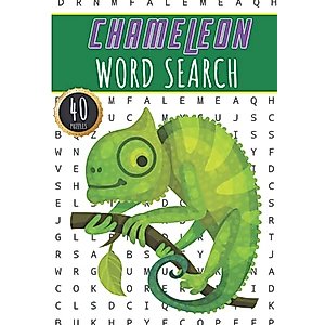 Chameleon Word Search: 40 Fun Puzzles With Words Scramble for Adults, Kids and Seniors | More Than 400 Reptiles Words On Chameleons and Different ... Terms and Carnivorous Animals Vocabulary