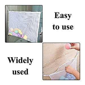 YANCAIYUNL 3 Pcs Bath Toy Storage Bath Toy Holder Removable Mesh Bag with 6 Extra Strong Suction Cups for Toy Storage Bags