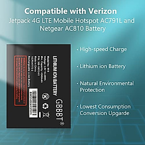 W-9 Battery 4340mAh Replacement for Verizon Jetpack W9 4G LTE Mobile Hotspot AC791L Netgear AC810 AT&T Unite Explore 815S Verizon Jetpack AC791L Hotspot (1 Pack)