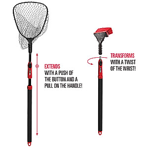 Ego S2 Slider Fishing Net, Ultimate Fishermens Tool Telescoping Handle, Replaceable Head, Salt & Freshwater, 29-60" Handle, 19x21 Inch Hoop