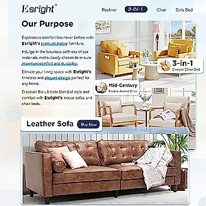 Esright 40 Inch Chair Bed 3-in-1 Convertible Futon Chair Multi-Functional Adjustable Reading Sofa, Sleeper Chair with Modern Linen Fabric, Navy