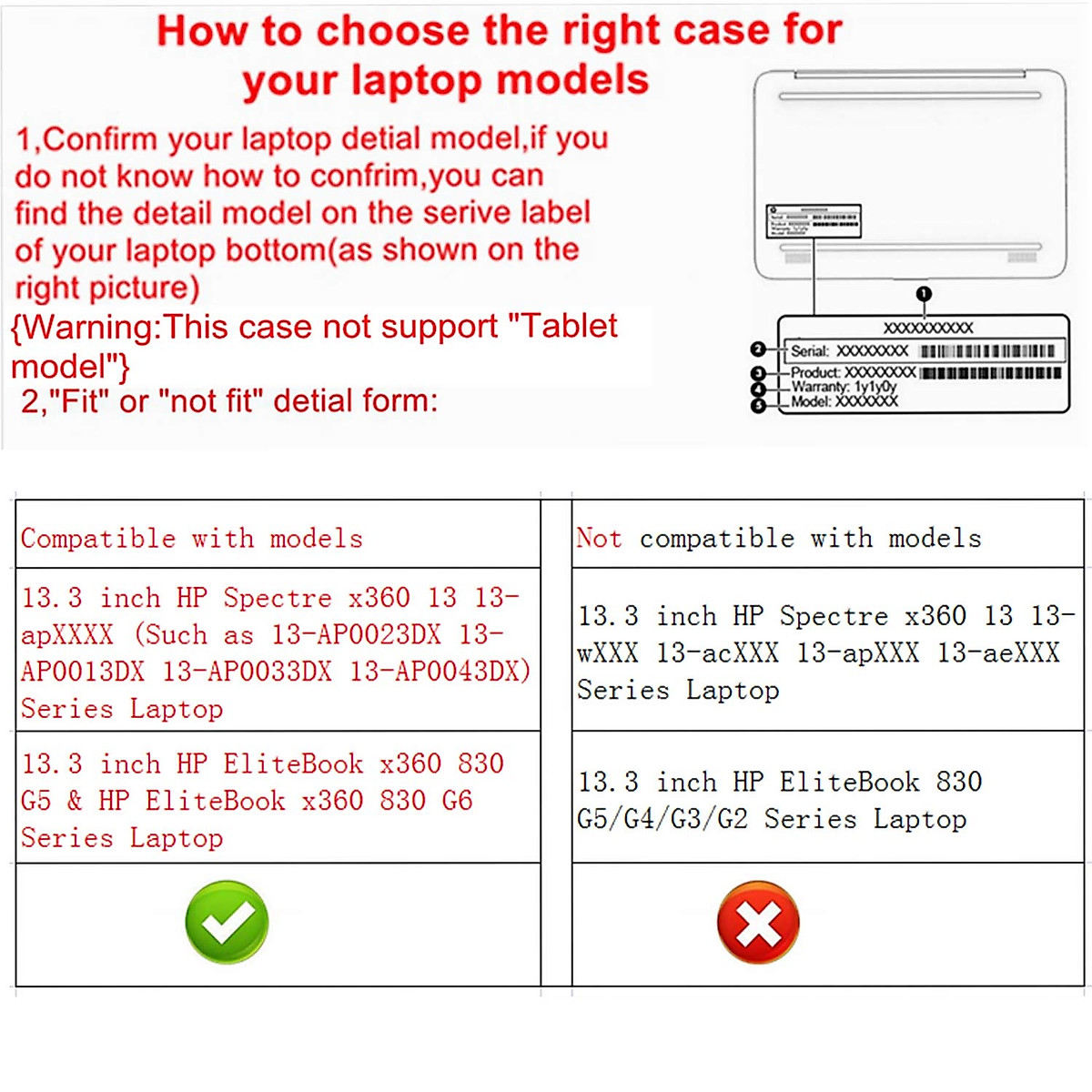 Alapmk Protective Case Cover for 13.3" HP Spectre x360 13 13-apXXXX (Such as 13-AP0023DX) & HP EliteBook x360 830 G5 G6 Series Laptop [Note:Not fit Spectre x360 13-acXXX 13-aeXXX],Black