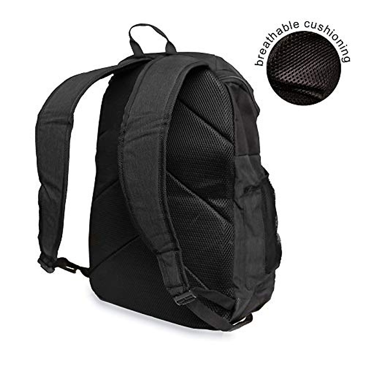 Xelfly Basketball Backpack with Ball Compartment – Sports Equipment Bag for Soccer Ball, Volleyball, Gym, Outdoor, Travel, Team – 2 Bottle Pockets, Includes Laundry or Shoe Bag – 25L (Black)
