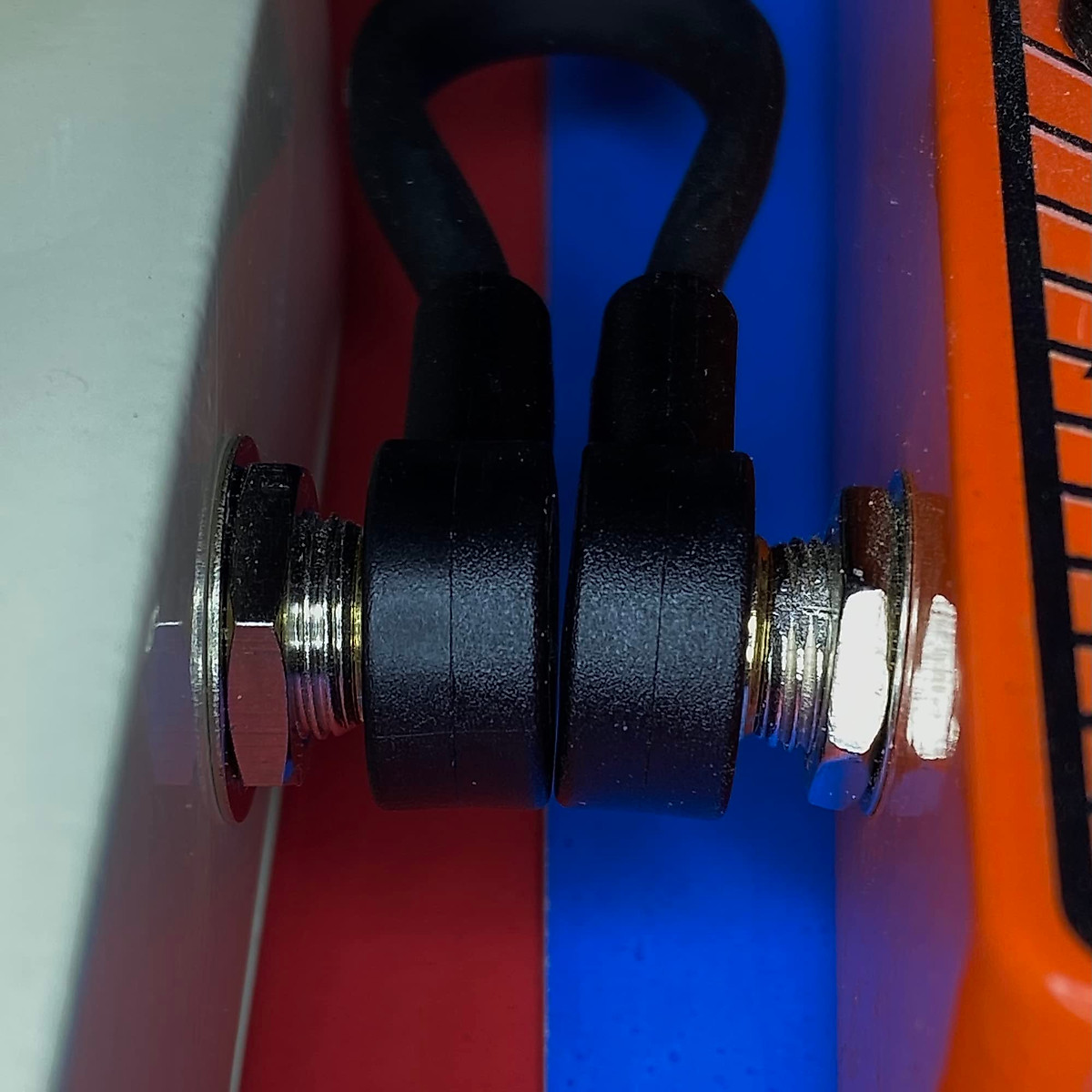 Rock Stock Guitar Flat Patch Cables (Pack of 3) - 12 Inch S-Shape Ultra-Thin Effect Guitar Pedal Patch Cables - Right-Angle, Black with Durable Gold Plated Connectors, Maximize Pedalboard Space