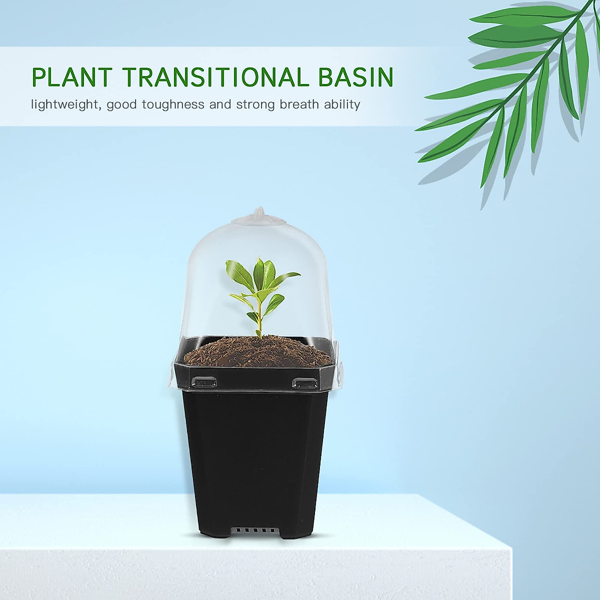 GANAZONO Plant Propagation Plant Propagation 12 Sets of Plastic Nursery Pots with Humidity Dome Flower Plant Container Starting Pot Cup for Flower Clear Pot Outdoor