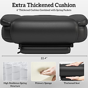 GYI Big and Tall Office Chair 400LBS with Wide Seat and Arms, 160° Reclining Office Chair with Footrest, Comfortable Executive Office Desk Chair High Back, Computer Chair Home Office