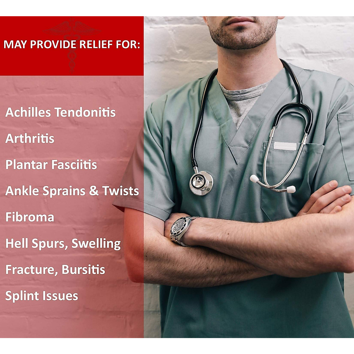 Doc Miller Ankle Brace for Women and Men, 1 Pair Small, Ankle Compression Sleeve with Adjustable Elastic Support Straps for Plantar Fasciitis Relief Sprained Foot and Achilles Tendonitis, Gray Black