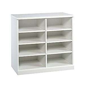 Sauder Craft Pro Series Craft Table, White Finish & Craft Pro Series Open Storage Cabinet, White Finish