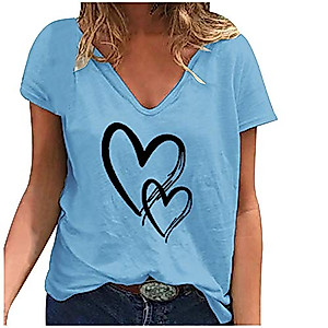 Loose Women's T-Shirt Fashion Short-Sleeved,Warehouse Purse,Warehouse Warehouse Deals,Customer Return pallets,Womens Sales Today Clearance,Clearance Womens Shirts,Clothing for Sale