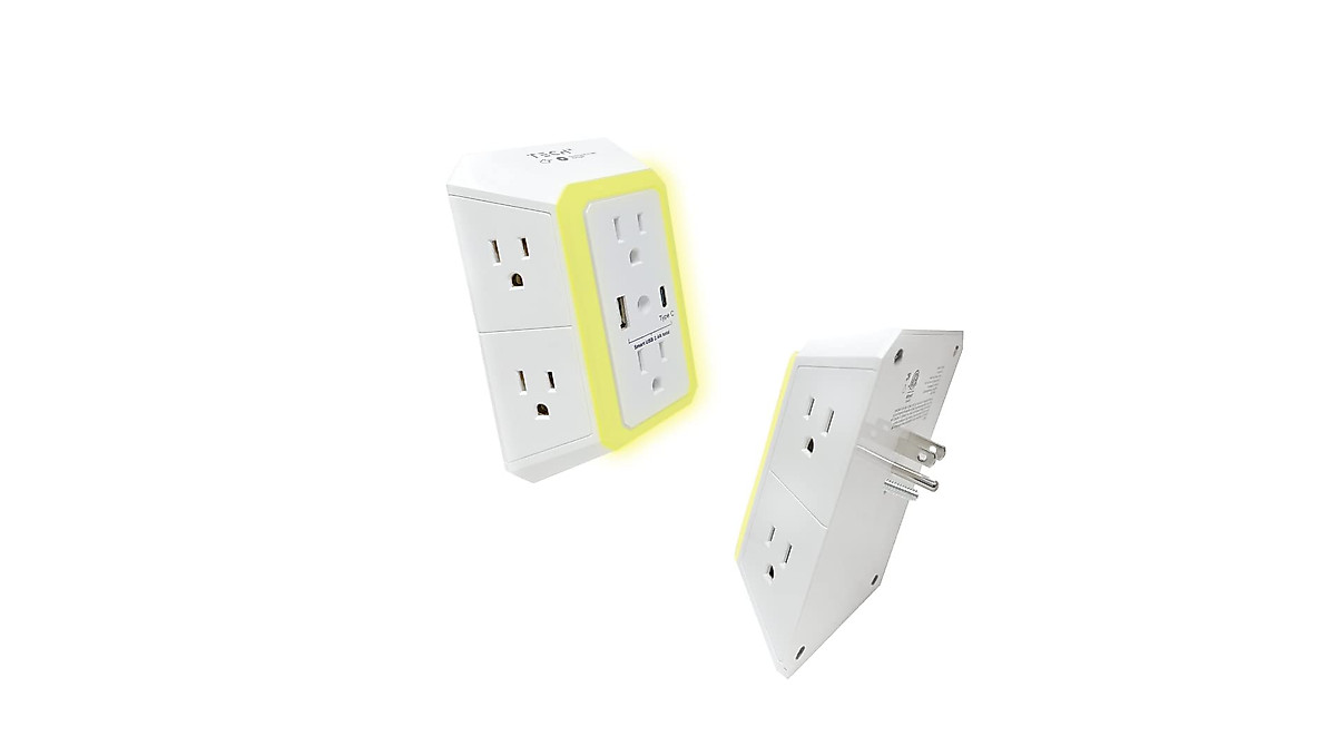 Tech2 Surge Protector with Night Light & USB Ports