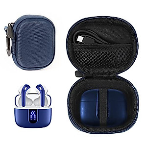Alltravel True Wireless Earbuds Case Compatible with TAGRY X08, TOZO Wireless Earbuds Like T6, T12, TA, NC9, NC2 (Blue)