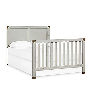 Baby Relax Mile 5-in-1 Convertible Crib, Soft Gray