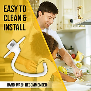 PartsBroz K45DH Dough Hook - Compatible with KitchenAid Tilt-Head Stand Mixer 4.5 Quart and 5 Quart Bowel Fits KSM95 KSM150PS K45SS KSM97 KSM150 KSM96 KSM90 KSM75 K45SSWH K45