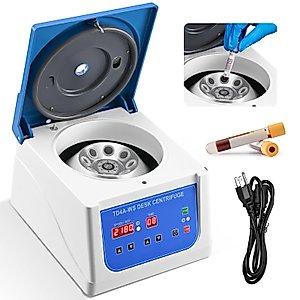 PRP Centrifuge Lab Desktop Centrifuge Machine with 12x10ML Place Rotor, 110 V Variable Speed 500-4,000 RPM Benchtop Centrifuge,90 Min Timer