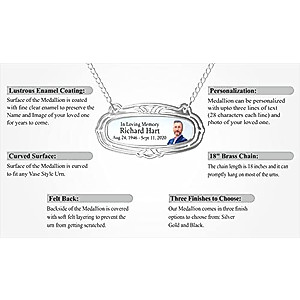 Personalized Medallion Flourished Sunflowers Cremation Urns for Adult Ashes Male Female - 200lbs Burial Urns for Human Ashes - Handcrafted Funeral Decorative Urns for Ashes Adult Male with Velvet Bag