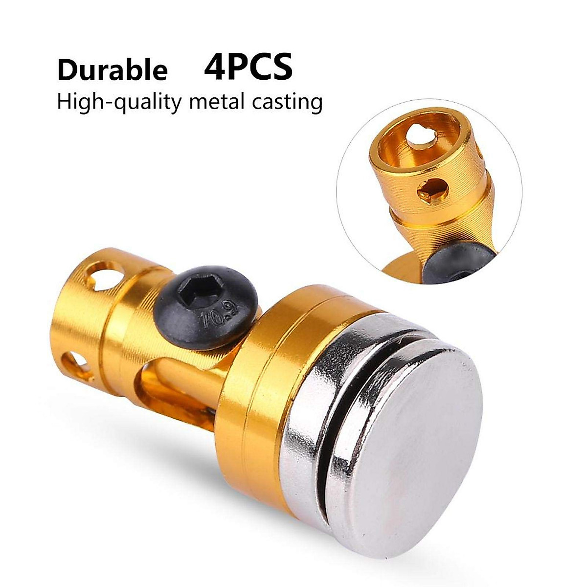 Body Shell Mount Column, Magnetic Post Mount, Body RC Car Magnetic Shell Post 4Pcs Model Car Body Post Mount for SCX10 4WD 1:10(Yellow)