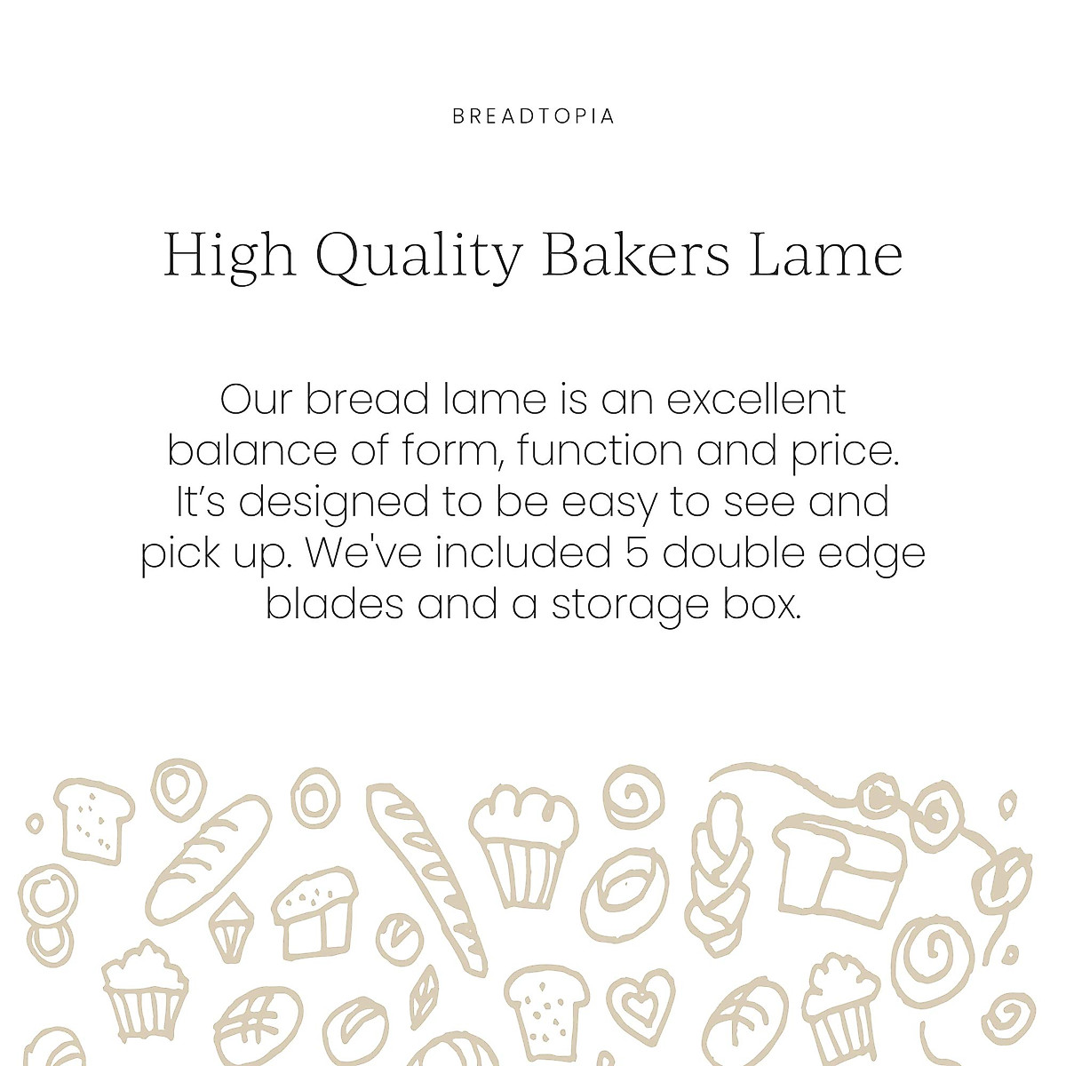 Breadtopia Bread Lame with 5 Blades & Storage Box | Premium Lame Bread Tool | Bread Lame Dough Scoring Tool | Perfect as a Sourdough Scoring Blade | Ideal Gifts for Bakers |