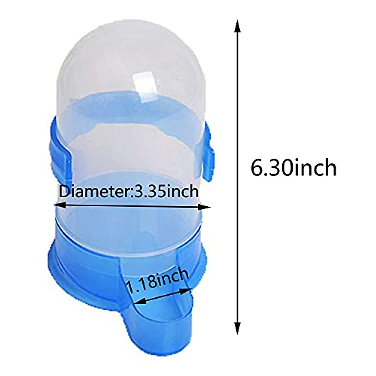 Bird Food Feeder Dispenser Feeding Bottle Bowl for Parrot Parakeet Cockatiel Conure Lovebird African Grey Cockatoo Budgie Finch Canary Cage Accessories