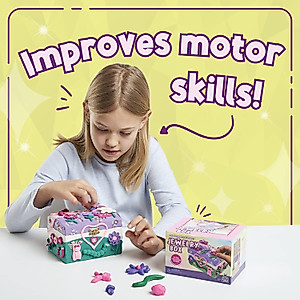 PURPLE LADYBUG Design Your Own Jewelry Box Craft Kit - DIY Jewelry Box for Girls 8-12, & Fun Girls Arts & Crafts Age 6-8 & Up - Great Birthday & Valentines Easter Gifts for Girls 8-10 Years Old