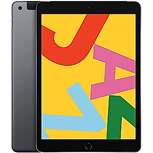 Apple iPad 10.2 Inch (2019) Wi-Fi + Cellular 32 GB - Space Gray (Renewed)