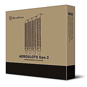 SilverStone Technology AEROSLOTS Gen2 4-Pack Vented Expansion Slot Covers, Black, SST-AEROSLOTS2B