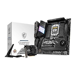 MSI Creator TRX40 Motherboard (AMD sTRX4, PCIe Gen4, M.2, USB3.2 Gen2x2, DDR4, 10G LAN, Wi-Fi 6, eATX)