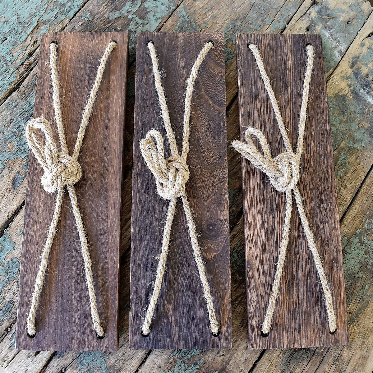 Boho Wall Hanging Shelf - Wood Hanging Shelves for Wall - Farmhouse Rope Shelves for Bedroom Living Room Bathroom - Rustic Wood Shelves - Hanging Plant Shelf - Triangle Floating Shelf (Triangle Mount)