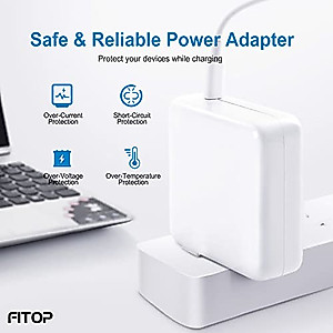 Liphontcta Mac Book Pro Charger 120W USB C Charger, Foldable Laptop Charger for MacBook Pro, Mac Book Air, Beauty Cleansing Brush Facial Scrub