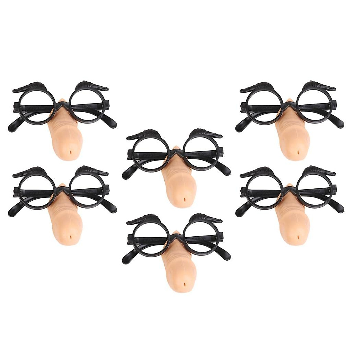 Colcolo 6X Toys Male Penis Nose with Eye Glasses Hen Party Supply
