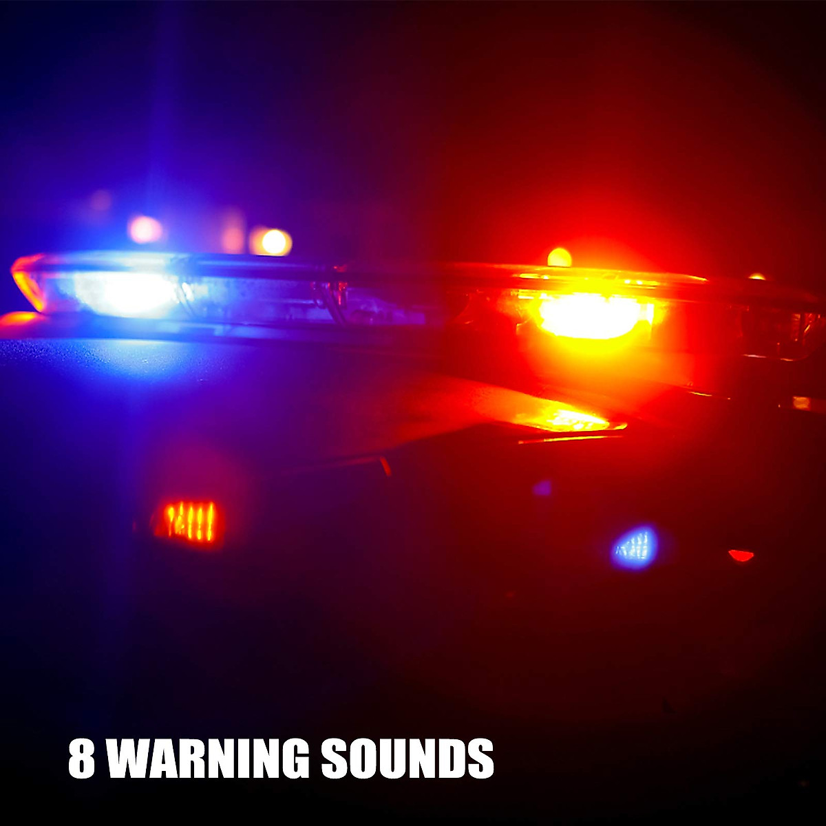 200W Siren Bundle 8 Tones Emergency Warning Siren with PA Speaker MIC System Vehicle Siren Box Fit for Police, Ambulance, Fire Fighting and Engineer Vehicles