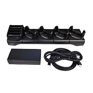 Zebra TC51/56 5-slot Charge only W/4-Slot sparebattery charger, CRD-TC51-5SC4B-01 (W/4-Slot sparebattery charger incl power supply & DC cable. Order sepeaterly: Country specific AC line cord)