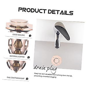 FONDOTIN 2Pcs Bathtub Drain Plug Bathroom Sink Stopper Basin Drain Stoppers for Drainage and Hair Catching Bathtubs and Sinks