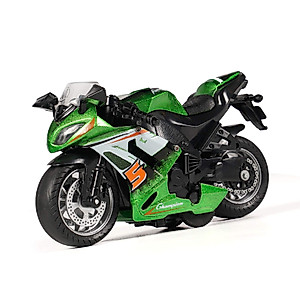 Motorcycle Toy,with Light and Music Toys Motorcycle Diecast Models, Toy Motorcycles for Boys,Toy Motorcycle for Kids 3-9 (Green)